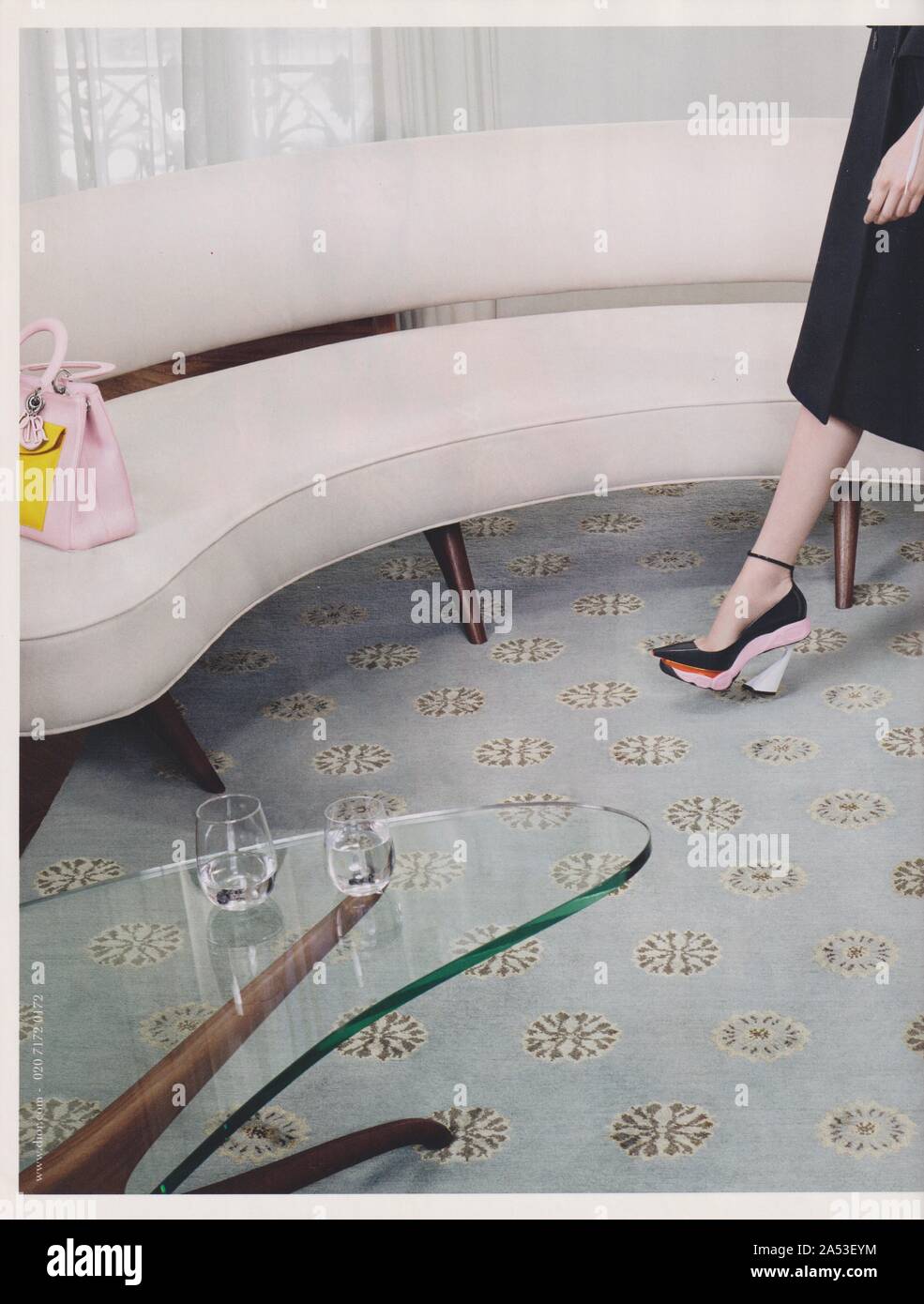 poster advertising Dior fashion house in paper magazine from 2014 year ...
