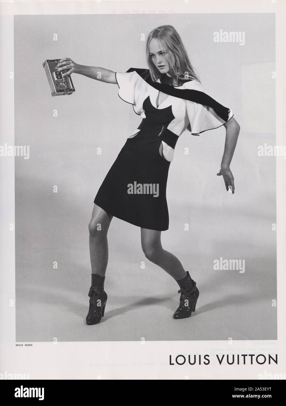 poster advertising Louis Vuitton with Jean Campbell in paper magazine ...