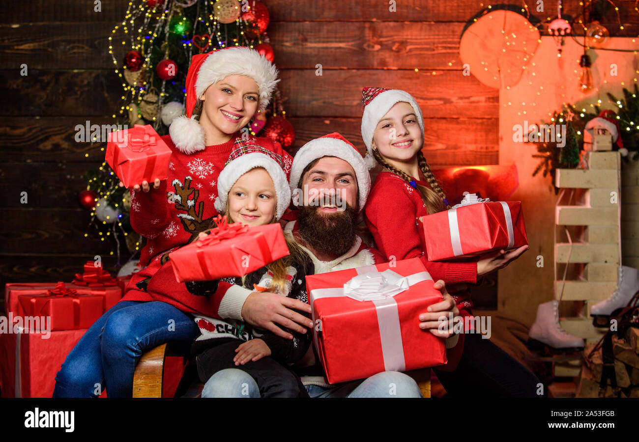 Christmas tradition. Family bonding activities. Christmas joy. Happy ...