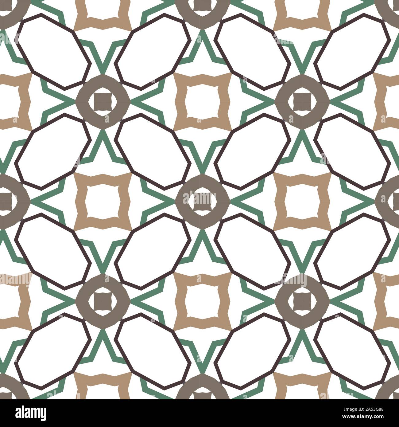 Seamless vector pattern in geometric ornamental style Stock Vector ...