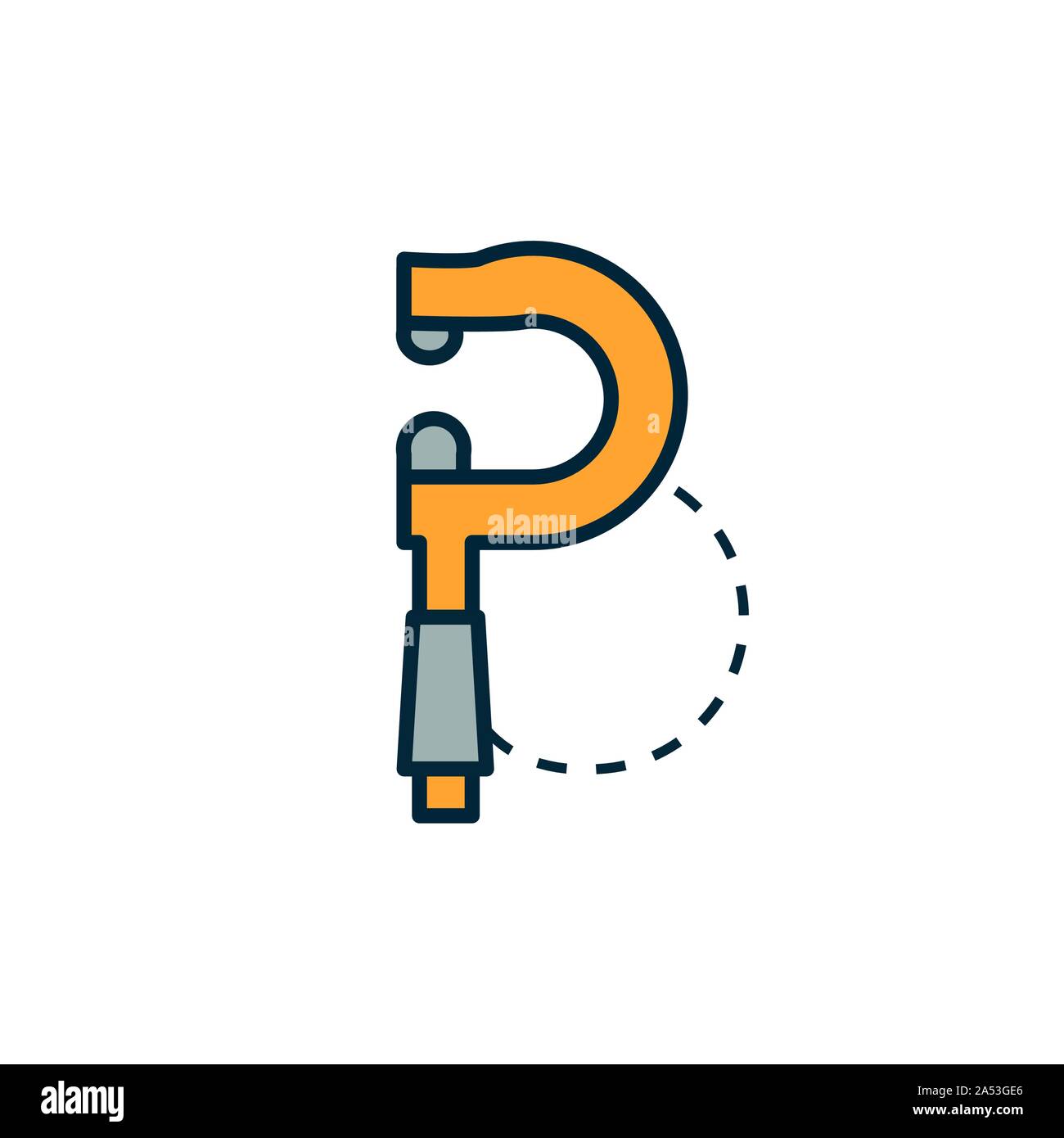 micrometer work tools engineering icon vector illustration Stock Vector ...