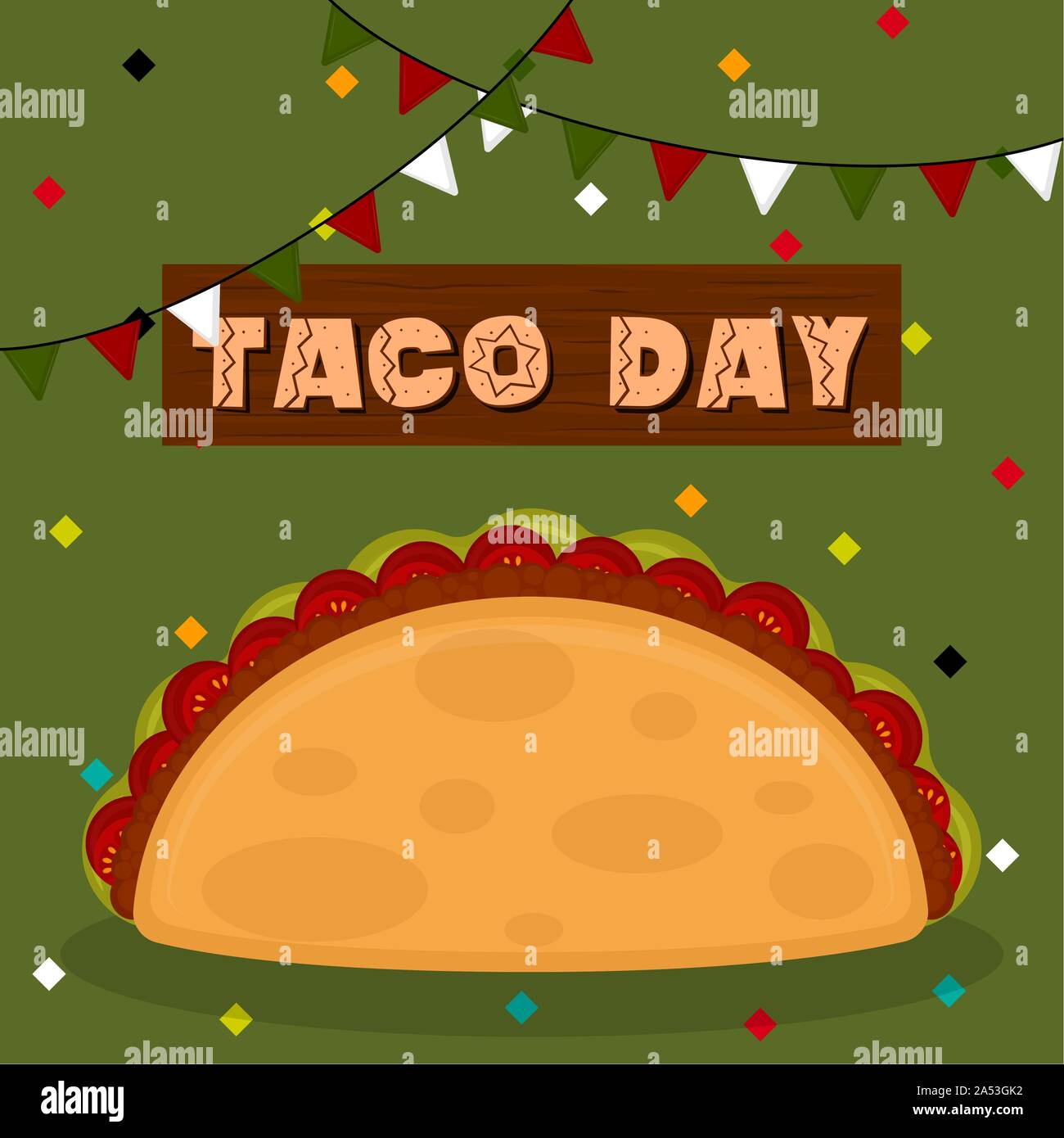 Taco day Stock Vector Images - Alamy