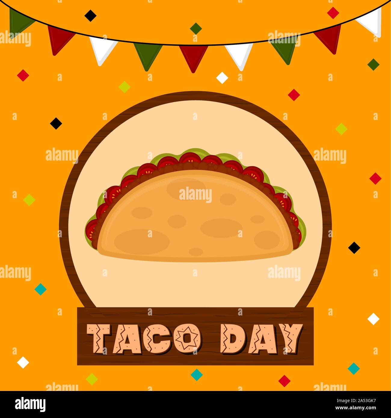 Taco day poster. Taco image - Vector illustration Stock Vector Image ...