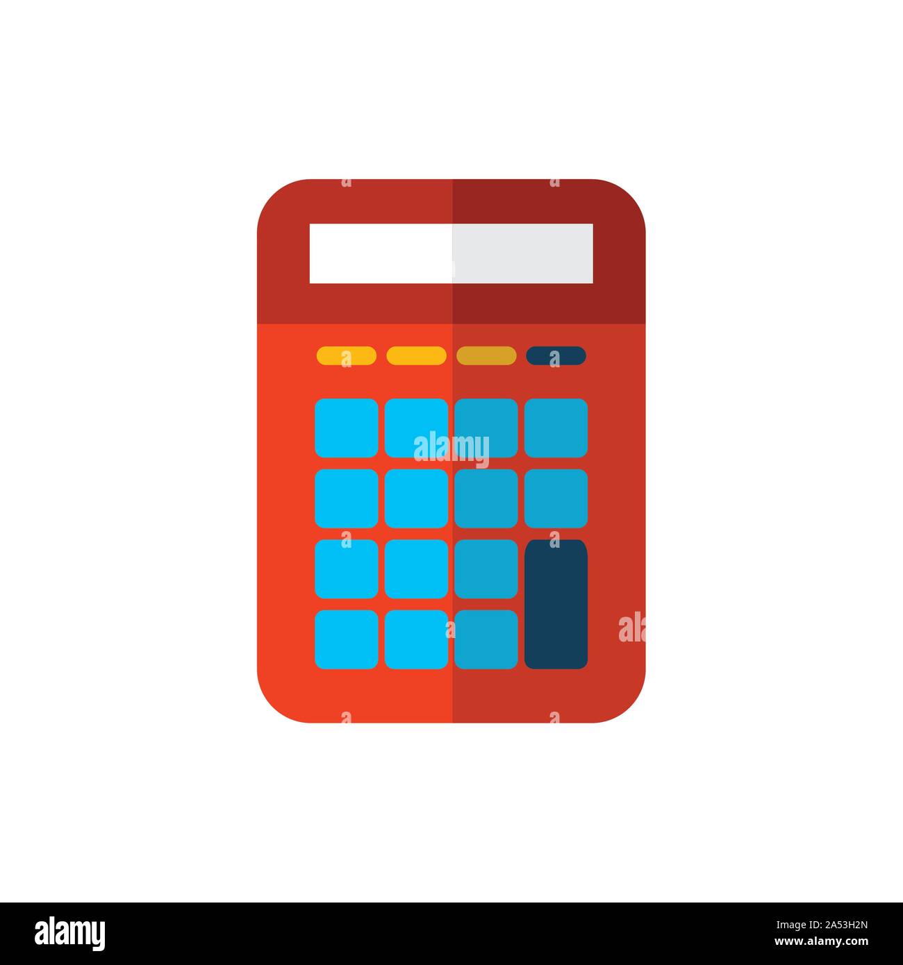 Calculator Design Tool Mathematics Finance Device Electronic Education And Office Theme Vector