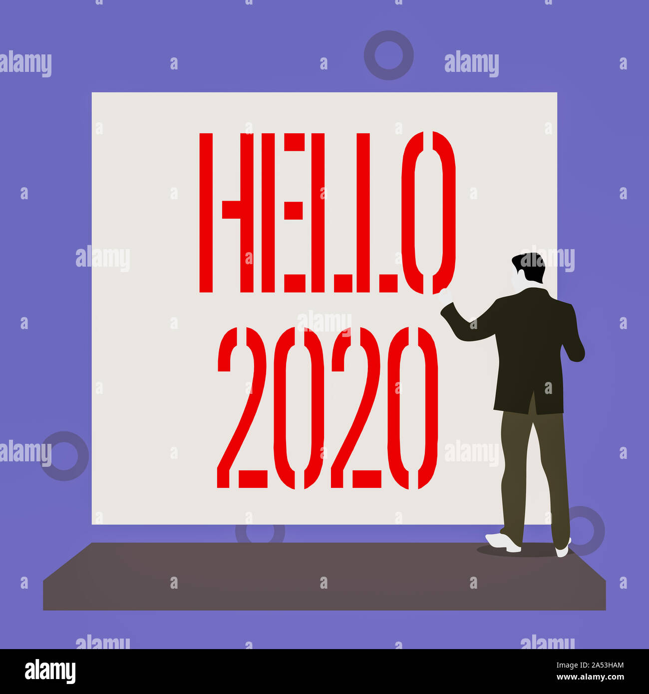 Handwriting text writing Hello 2020. Conceptual photo expression or ...