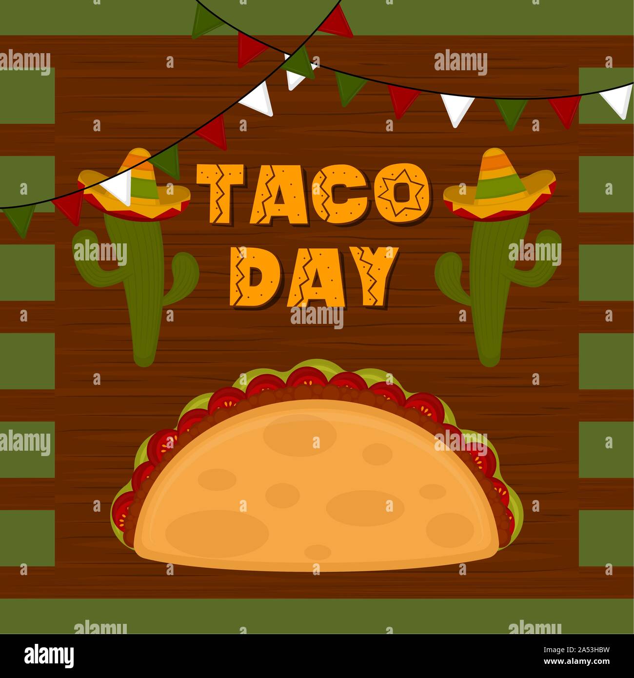 Taco day poster. - Vector illustration Stock Vector Image & Art - Alamy