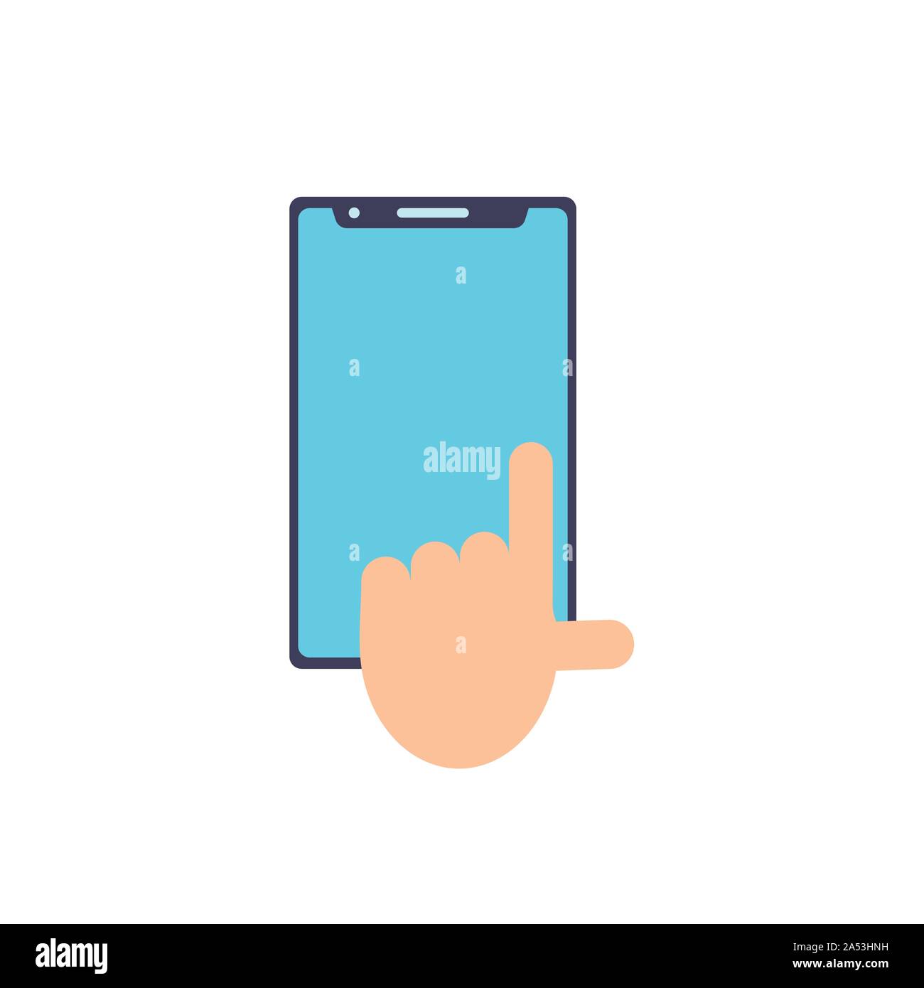 Smartphone and cursor icon, Social media multimedia apps communication ...