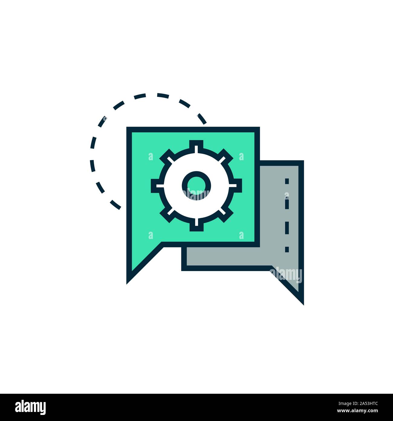 gear speech bubble work tools engineering icon vector illustration ...