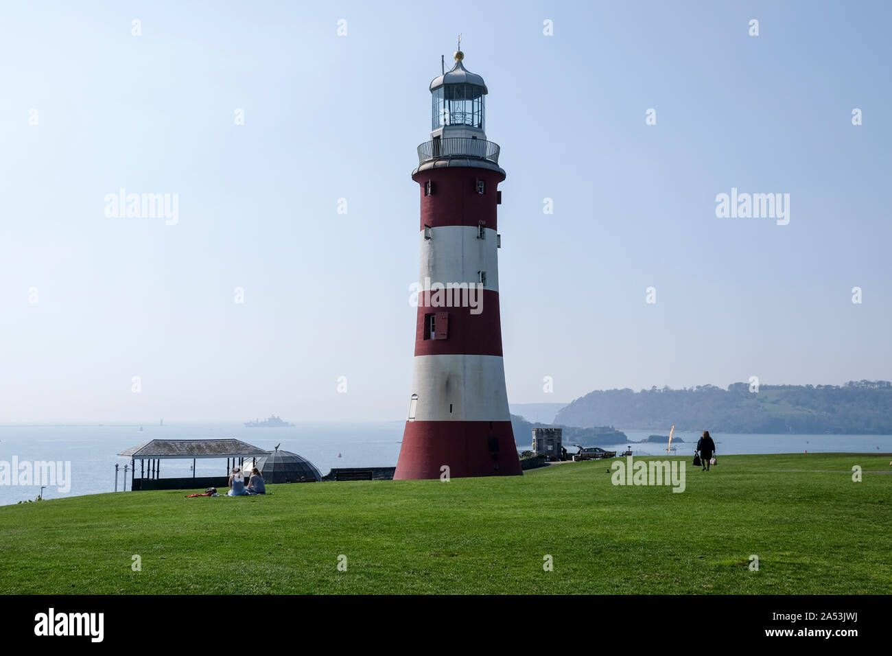 Smeatons Tower lighthouse, on Plymouth Hoe Stock Photo - Alamy