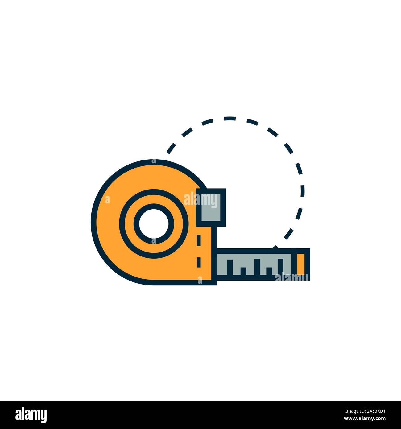 tape measure work tools engineering icon vector illustration Stock ...