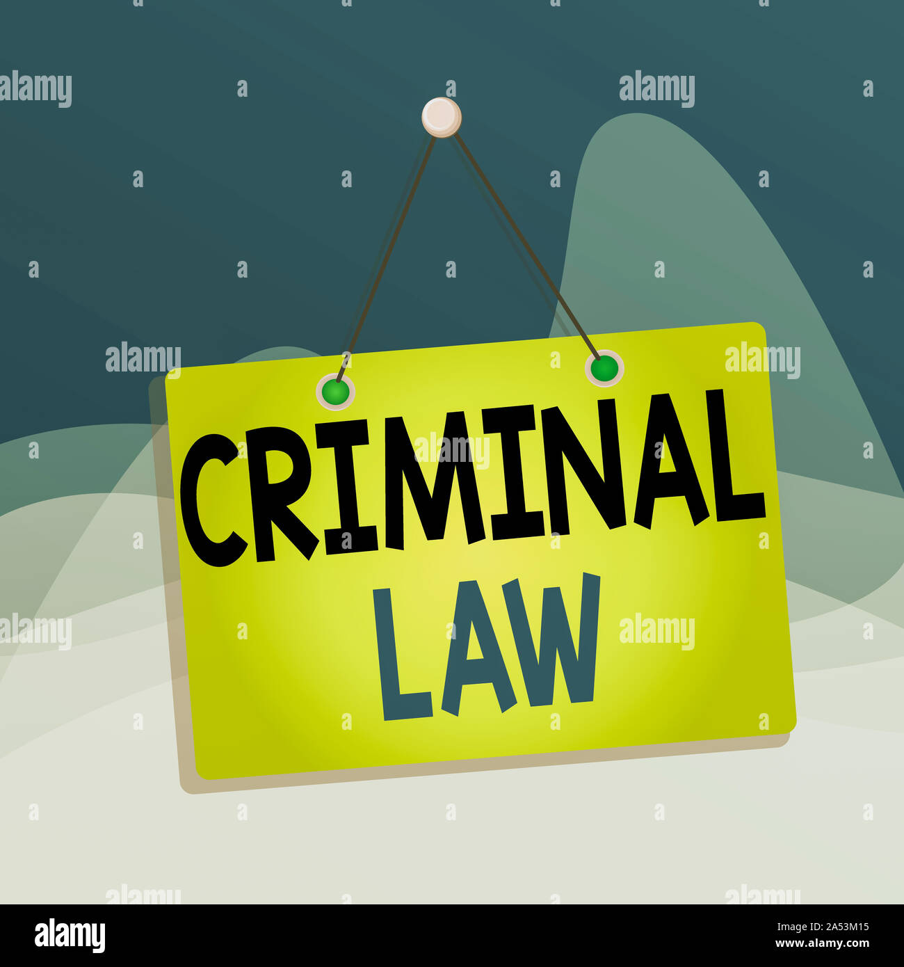 Writing note showing Criminal Law. Business concept for legal system ...