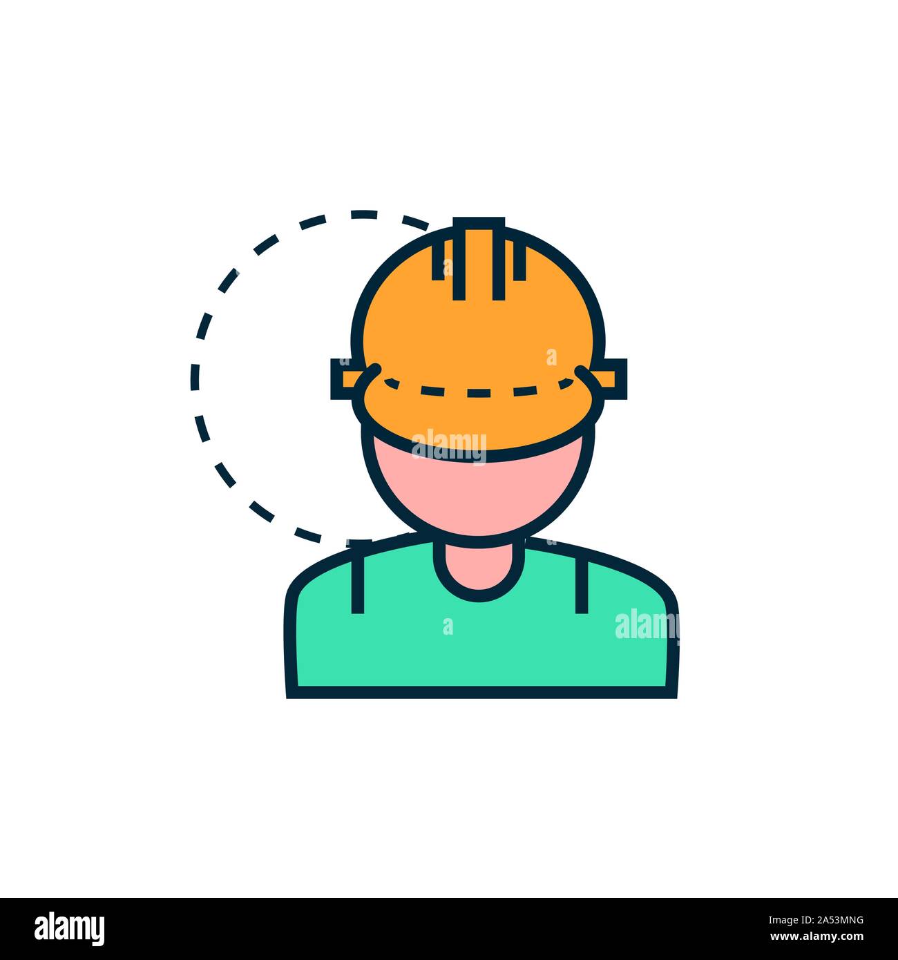 male worker with helmet work tools engineering icon vector illustration ...