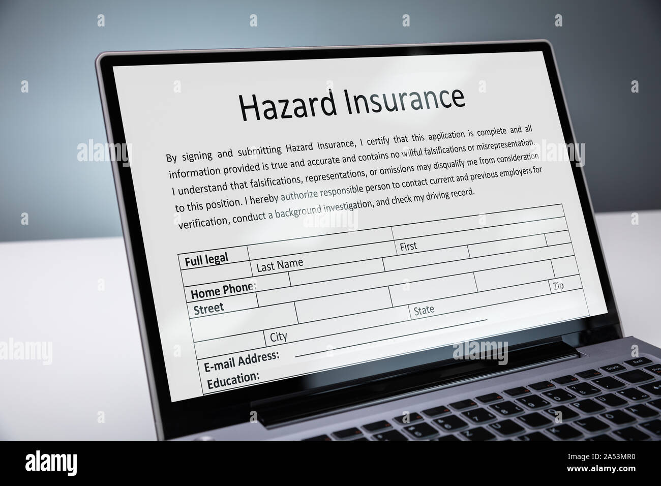 Risk assessment form hi-res stock photography and images - Alamy