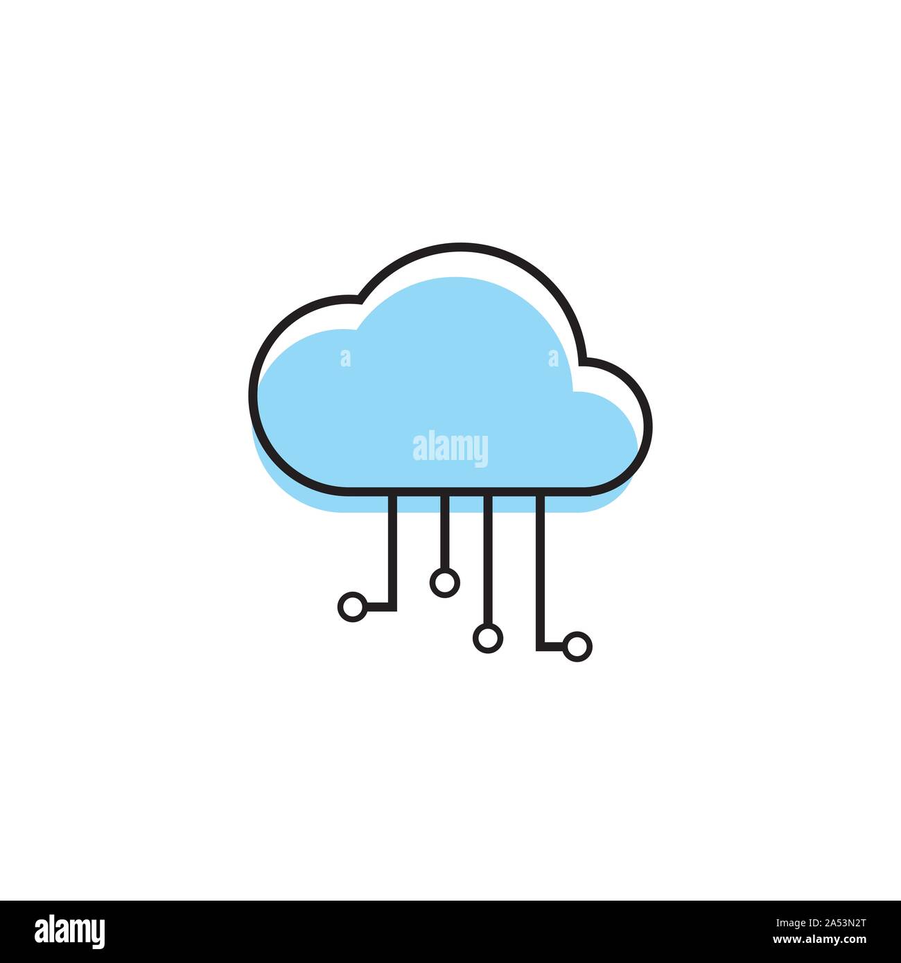 cloud computing vector icon design template Stock Vector Image & Art ...