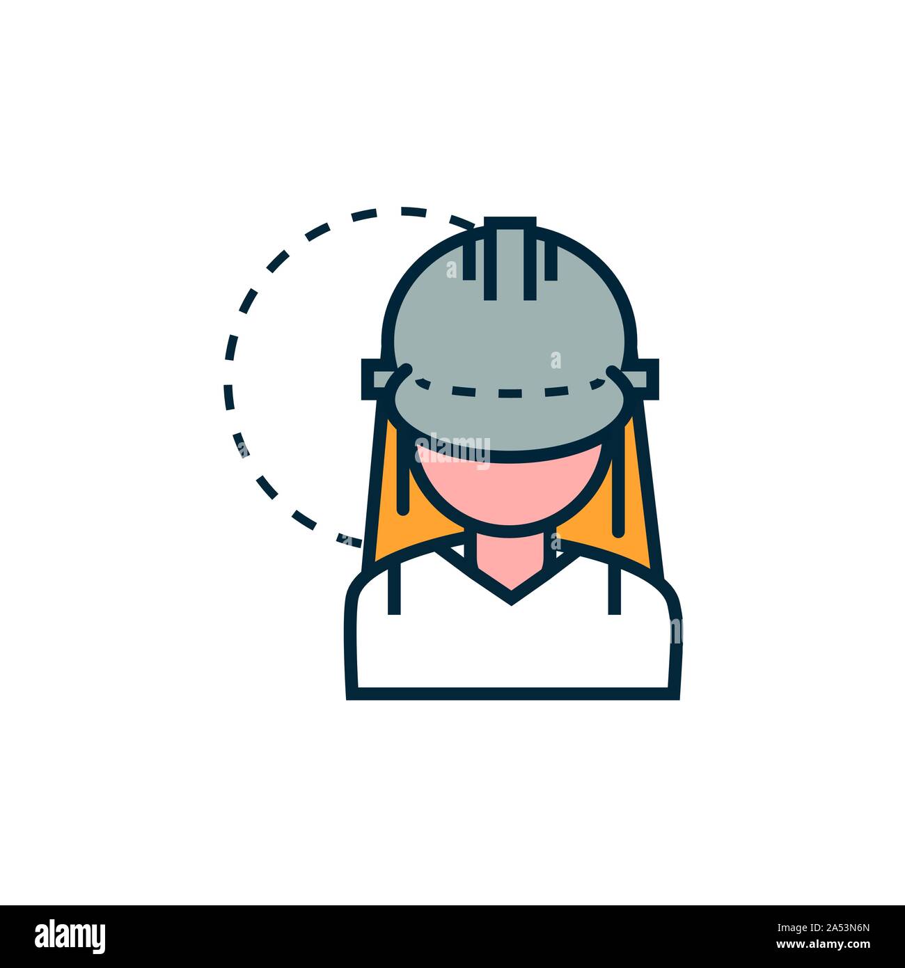 Construction female hard hat Stock Vector Images - Alamy