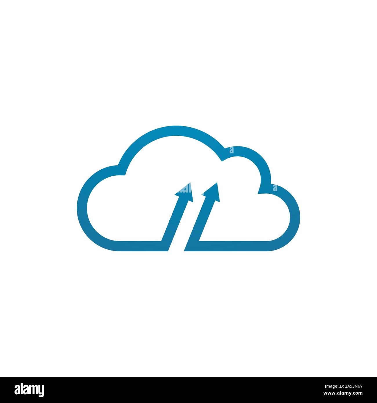 cloud with arrow vector icon design template Stock Vector Image & Art ...