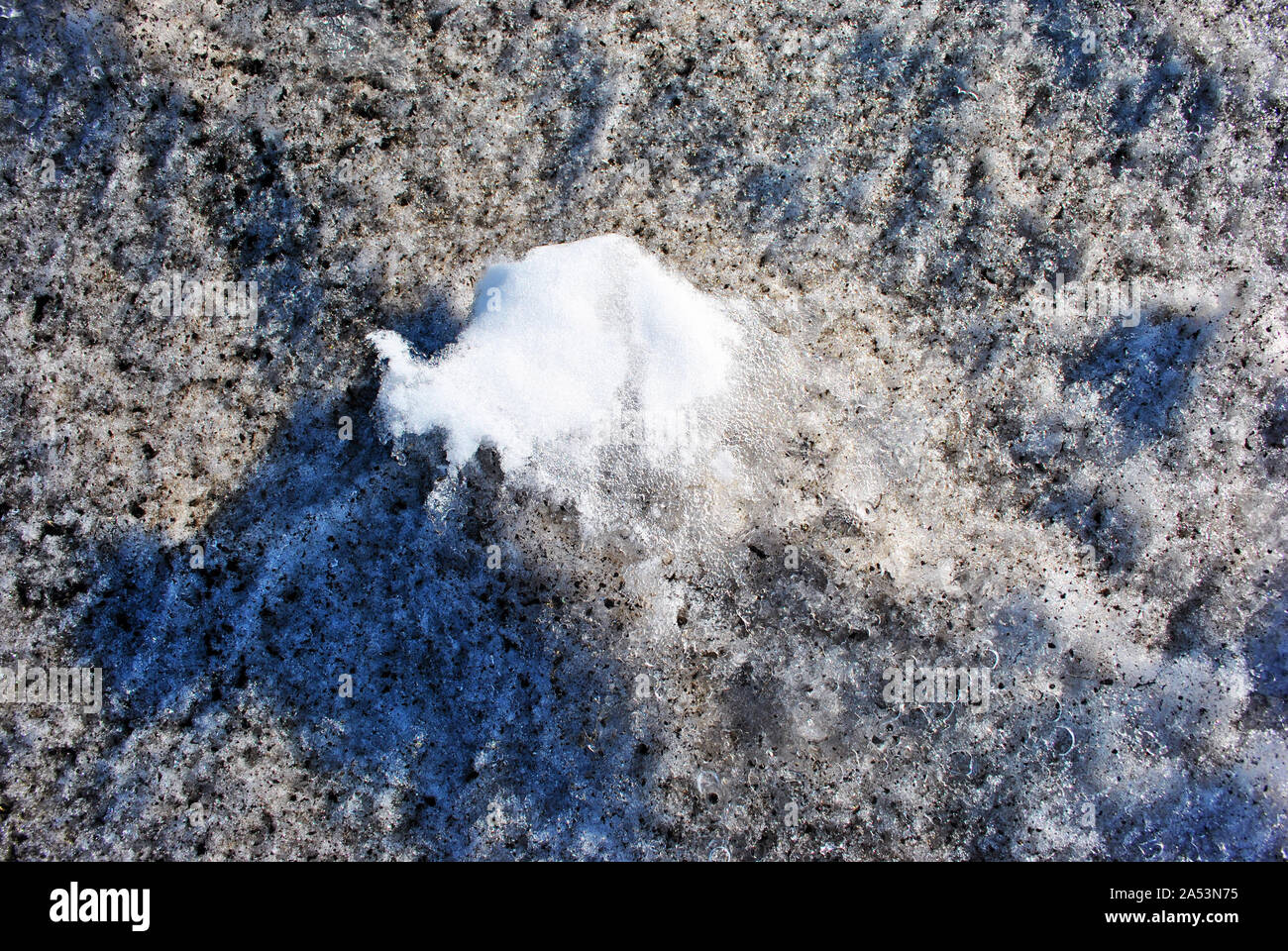 Melting white snowdrift surface hi-res stock photography and images - Alamy