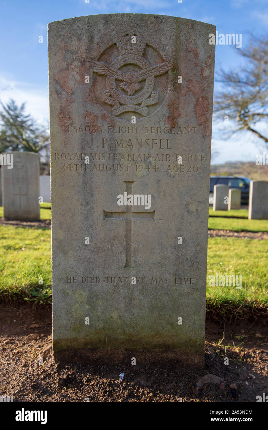 Commonwealth War Graves Commission Grave of Jack Peter Mansell of the ...