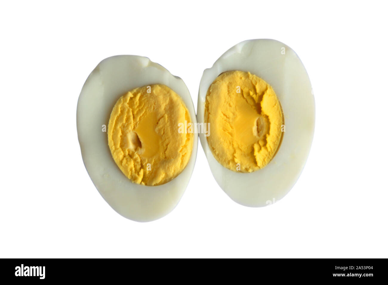 boiled egg isolated on white background cutout Stock Photo - Alamy