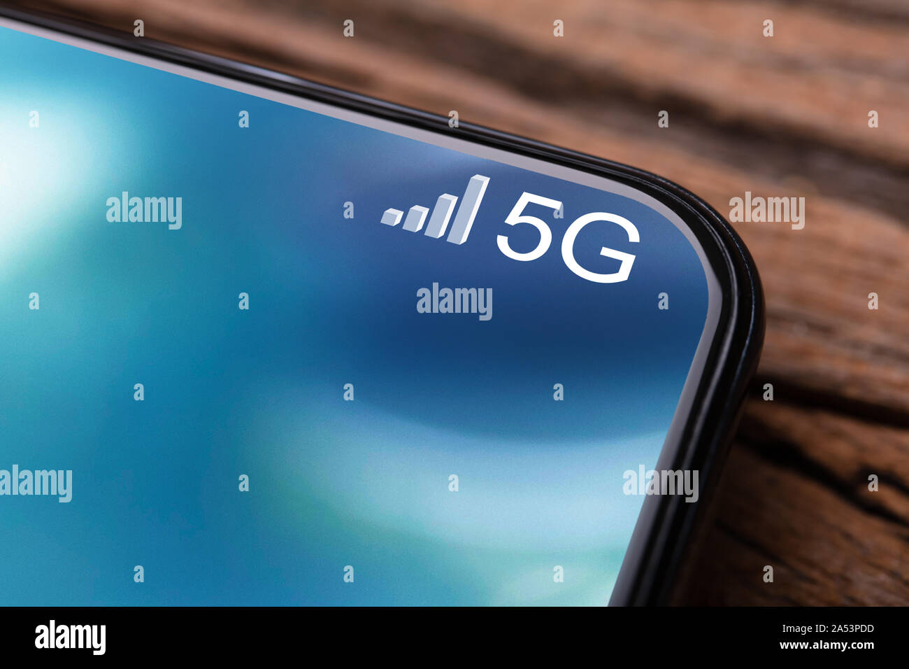 Closeups Photo Of Mobile Phone Connected To 5G Network Stock Photo - Alamy