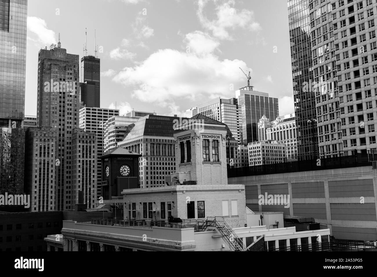 Panorama from top skyscraper Black and White Stock Photos & Images - Alamy