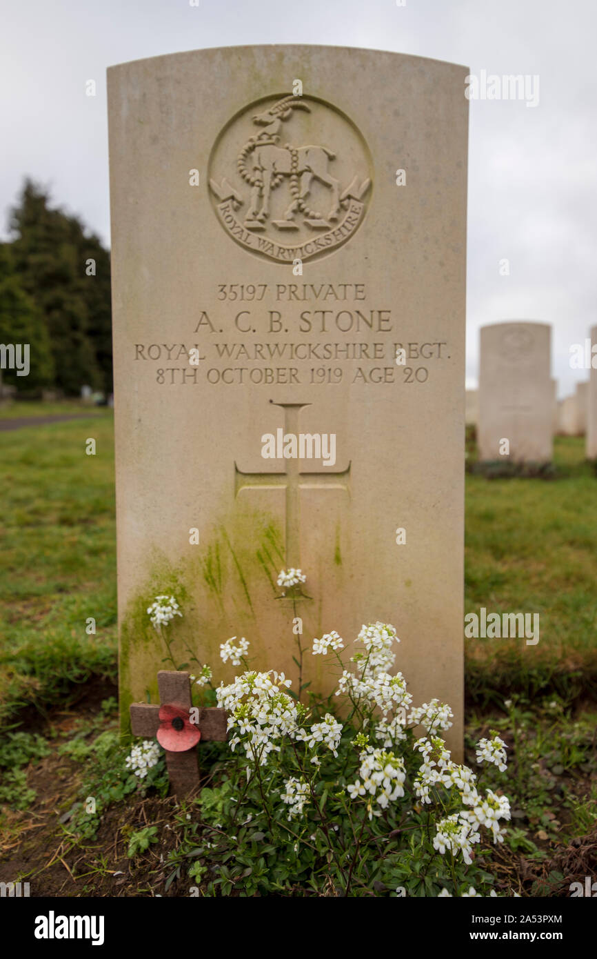 Commonwealth War Graves Commission Grave of A C B Stone of the 2nd ...