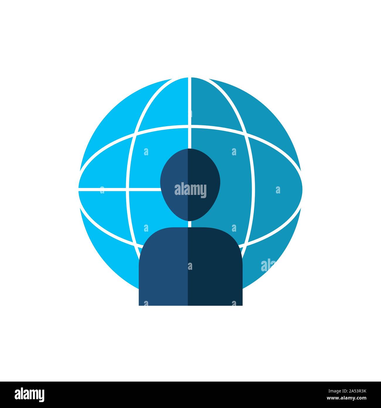 Global sphere icon design, World communication internet connectivity ...