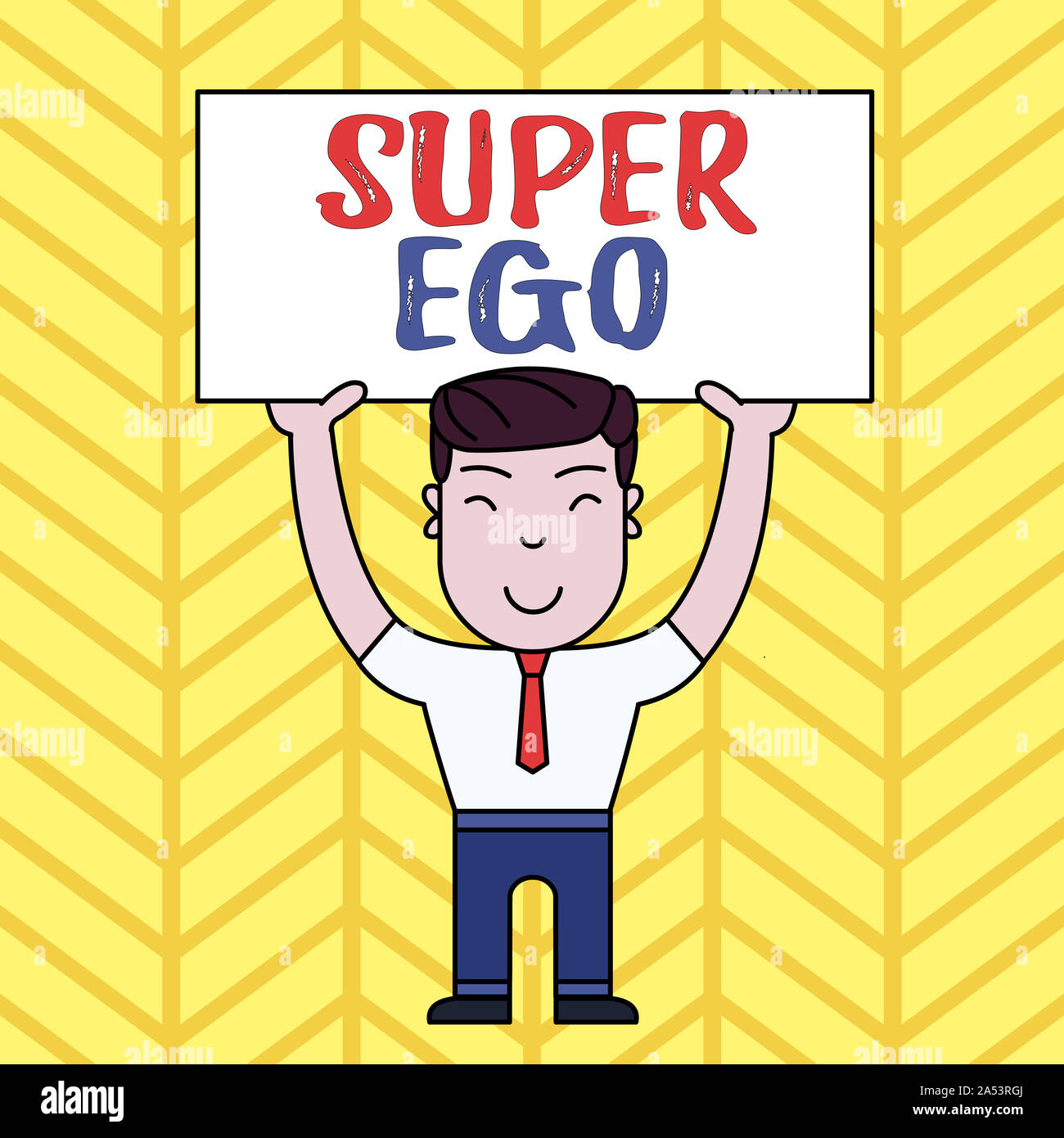 Text sign showing Super Ego. Business photo showcasing The I or self of ...