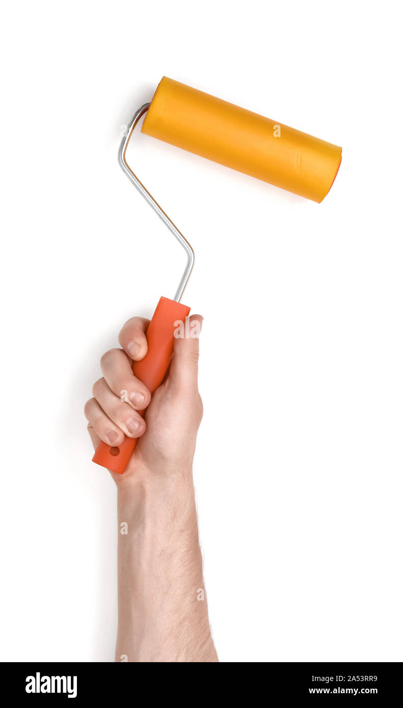 Hand holding roll painter hi-res stock photography and images - Alamy