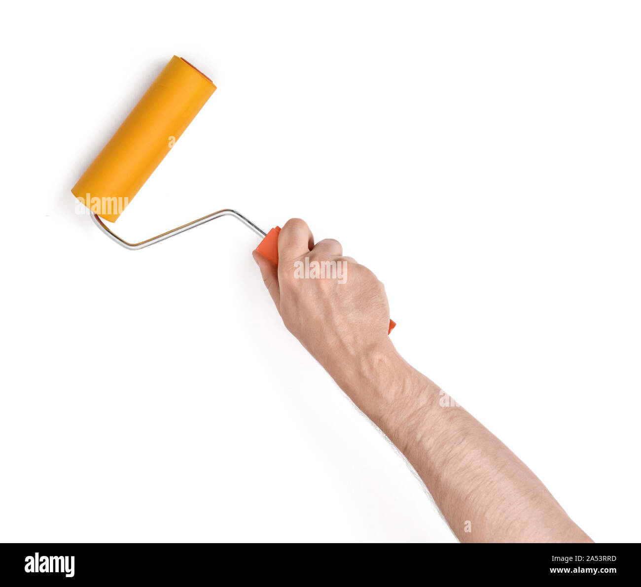 Hand holding roll painter hi-res stock photography and images - Alamy