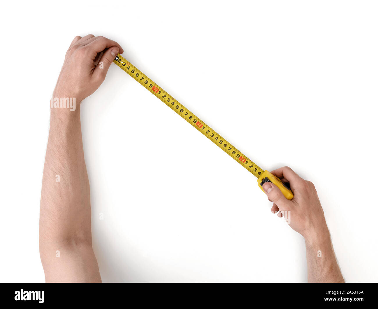 Person measure length ruler hi-res stock photography and images - Alamy
