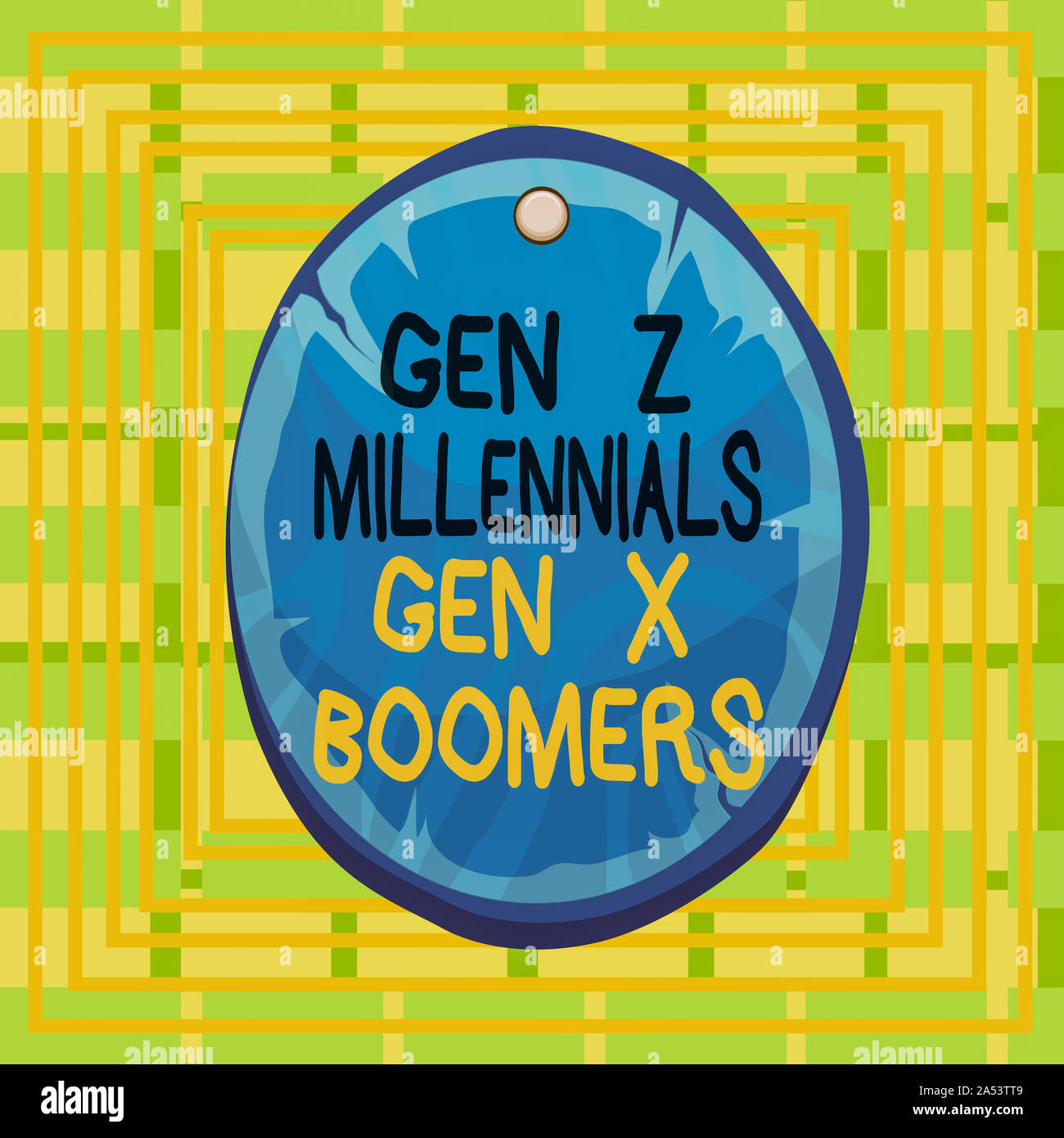 Text sign showing Gen Z Millennials Gen X Boomers. Business photo ...