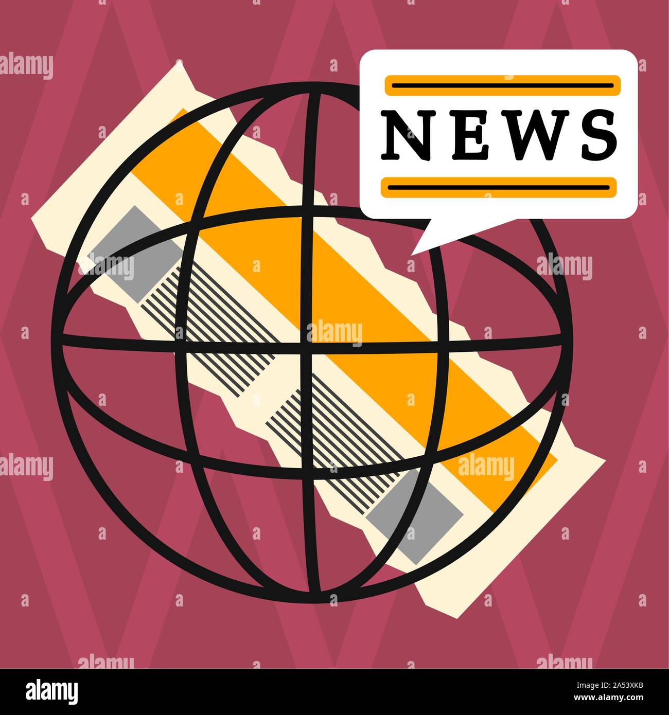 Newspaper clipping image. News concept- Vector illustration Stock ...