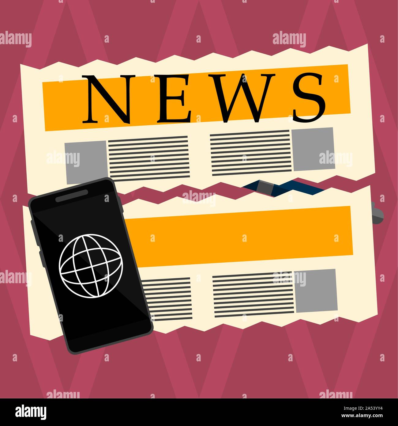 Smartphone news Stock Vector Images - Alamy