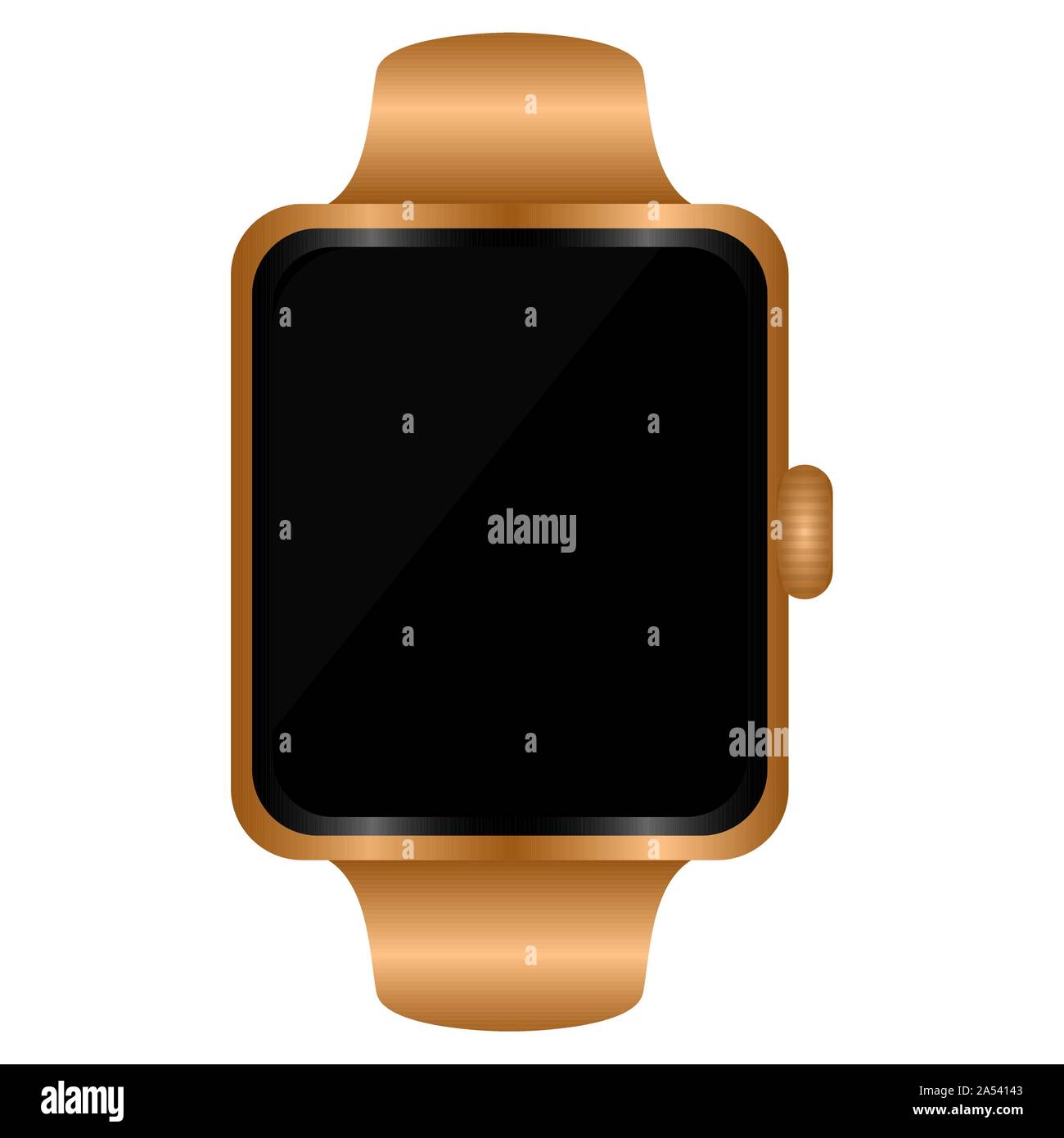 Isolated smartwatch image. Digital clock - Vector illustration Stock ...