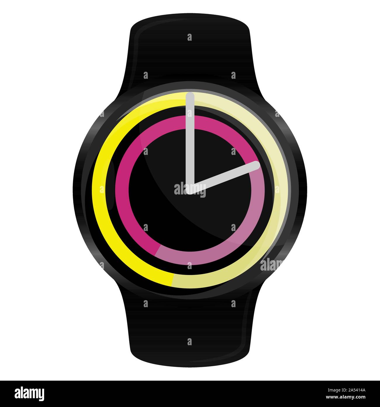 Isolated smartwatch image. Digital clock - Vector illustration Stock ...