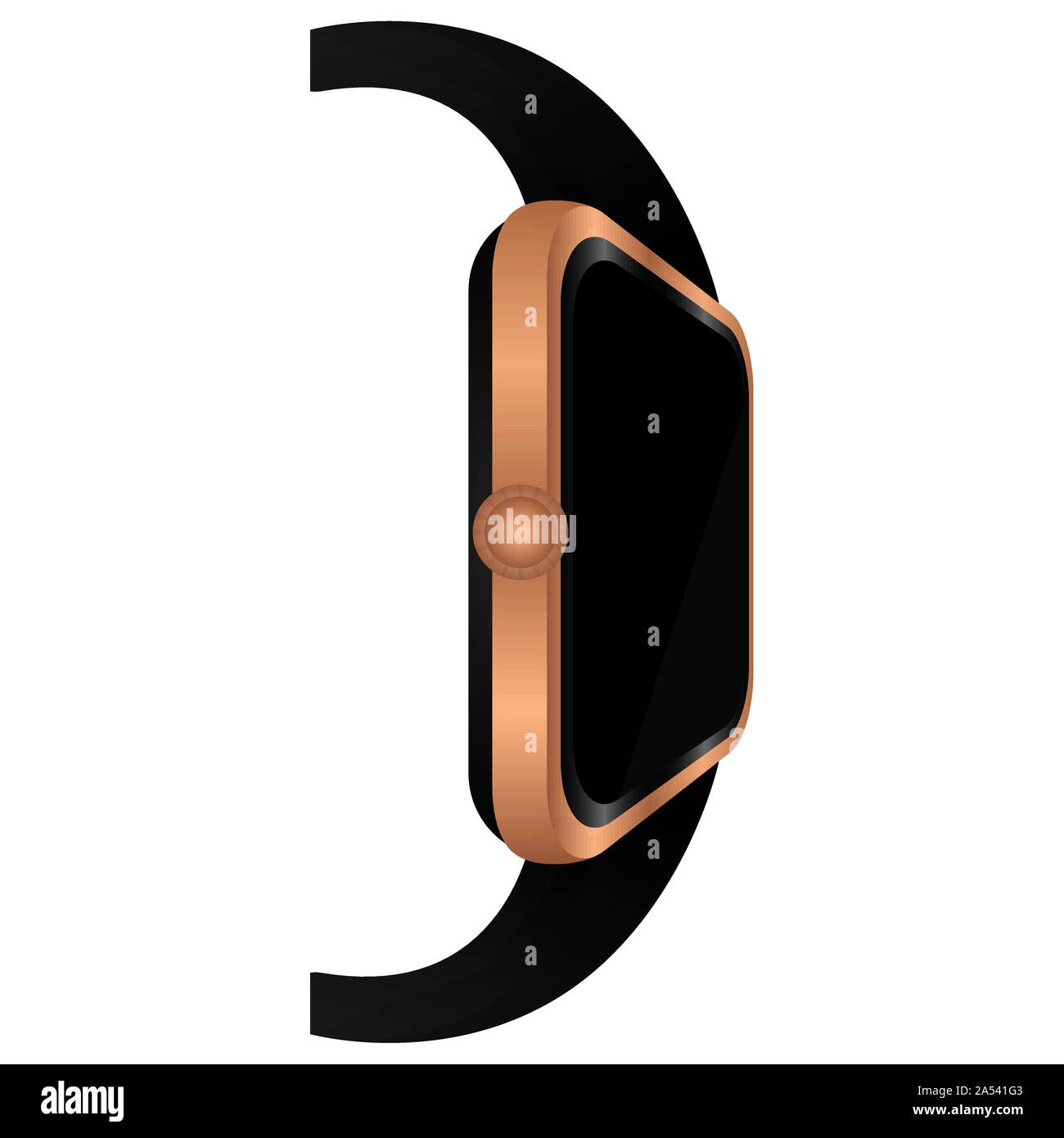 Isolated smartwatch image. Digital clock - Vector illustration Stock ...