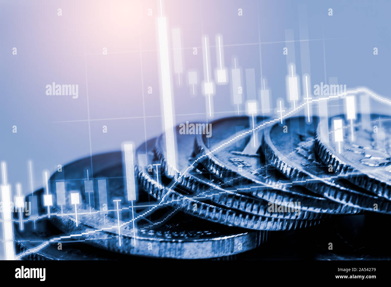 Stock market or forex trading graph and candlestick chart suitable for ...