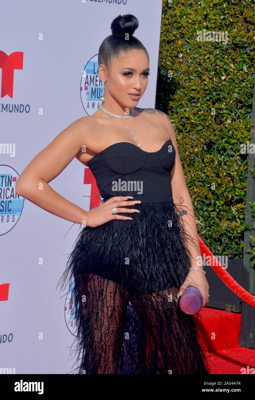 Los Angeles, United States. 17th Oct, 2019. Singer Mariah Angeliq ...