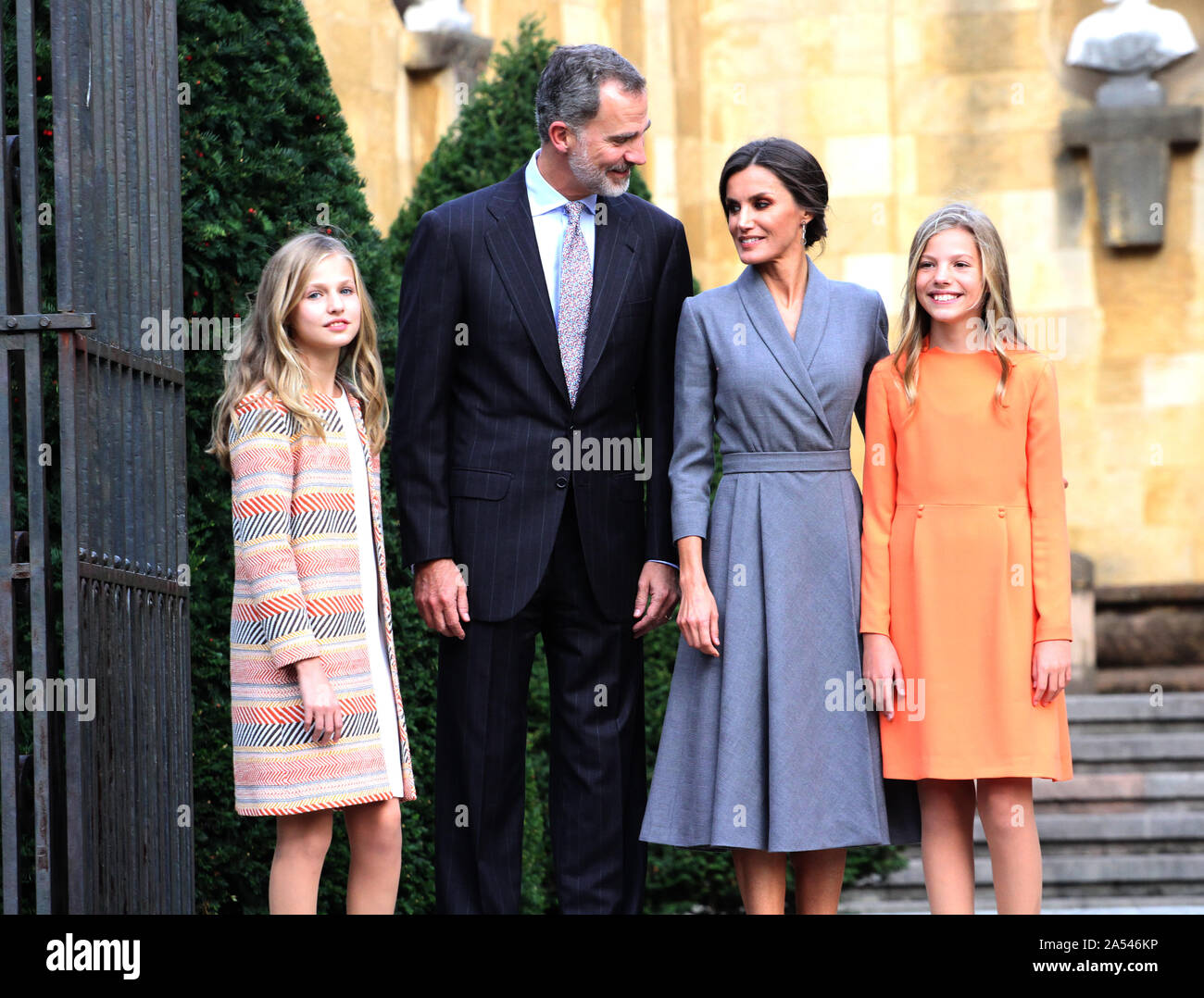 Spain. 17th Oct, 2019. The Spanish Royal family King Felipe VI, wife ...