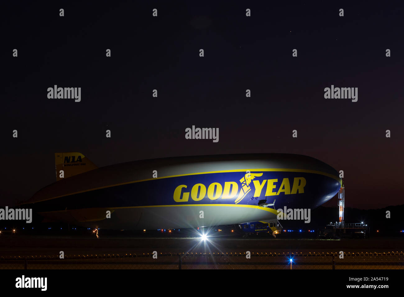 Goodyear blimp at night hi-res stock photography and images - Alamy