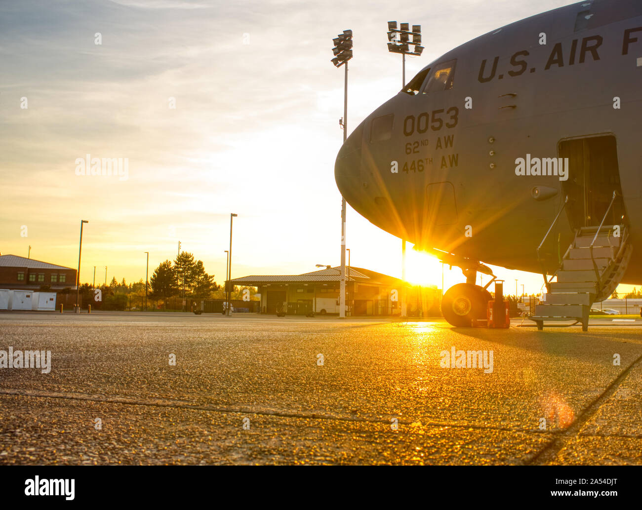 This C-17 Globemaster III prepares for an evening sortie over Eastern ...