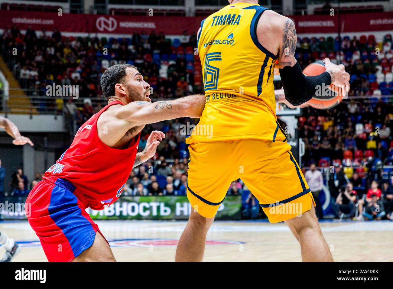Moscow, Russia. 17th Oct, 2019. Mike James, #5 of CSKA Moscow seen in ...