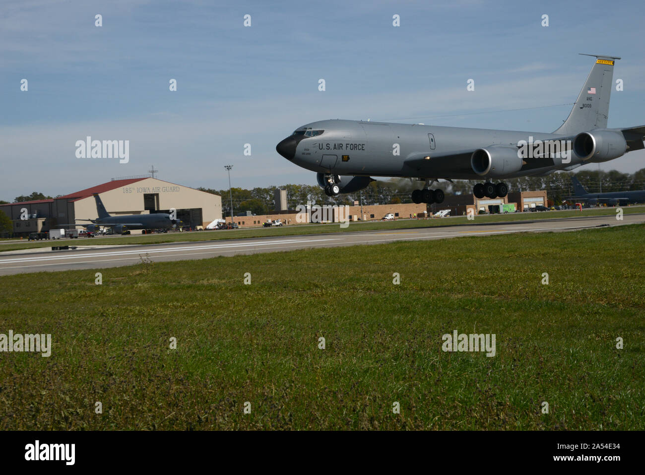 A U.S. Air Force KC-135 assigned to the 185th Air Refueling Wing of the ...