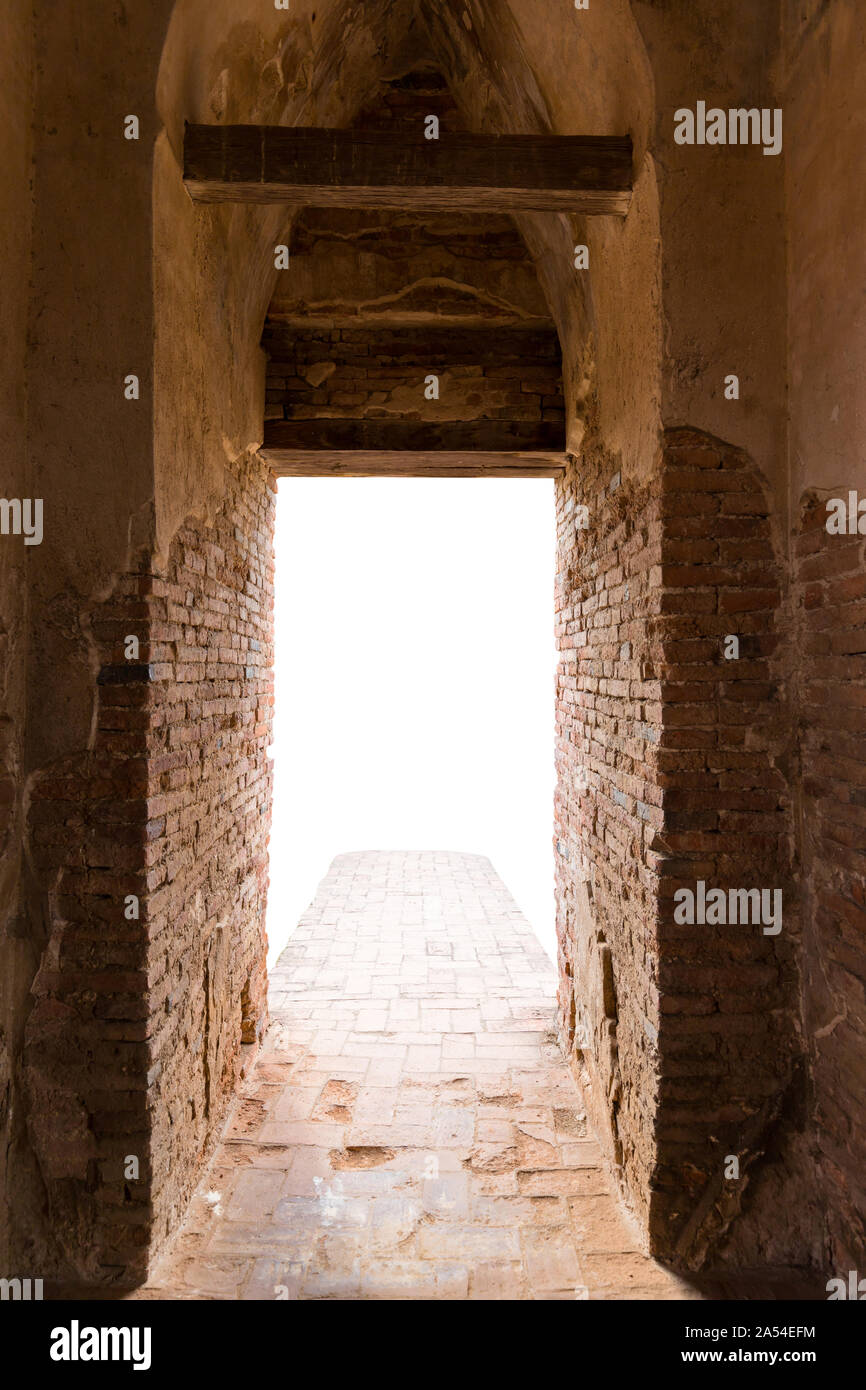 Antique arched window with white space Stock Photo - Alamy