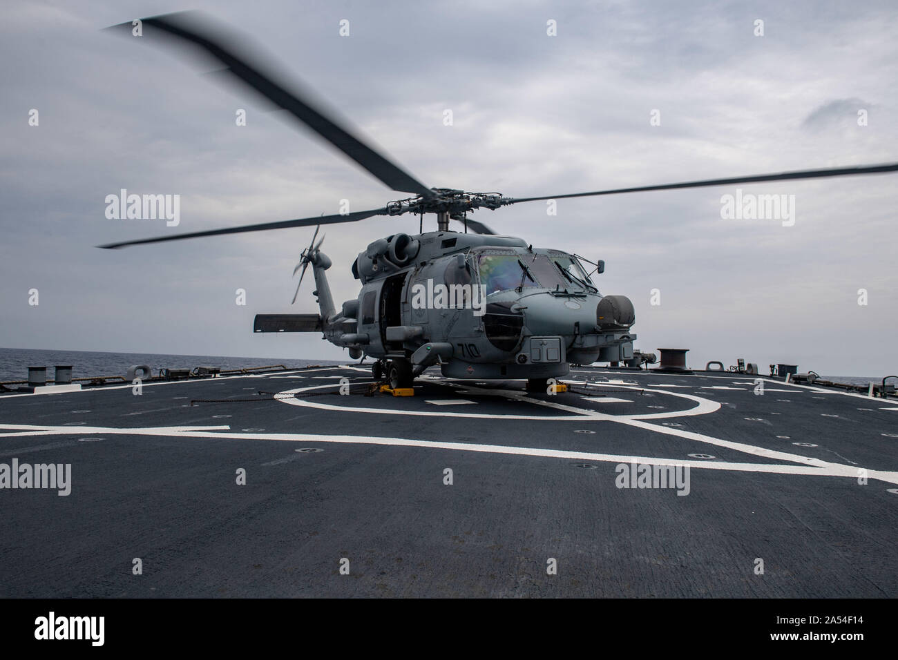 MEDITERRANEAN SEA (Oct. 10, 2019) — An MH-60R Sea Hawk helicopter ...