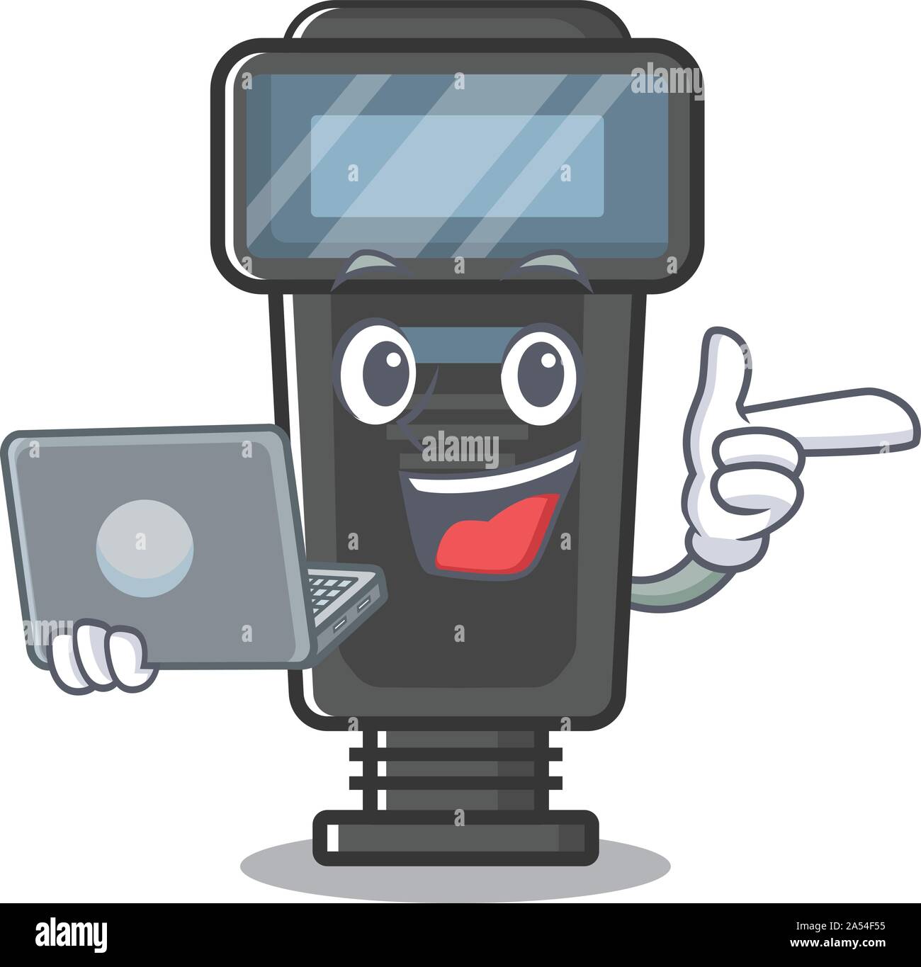With laptop camera flash in the cartoon shape Stock Vector Image & Art ...
