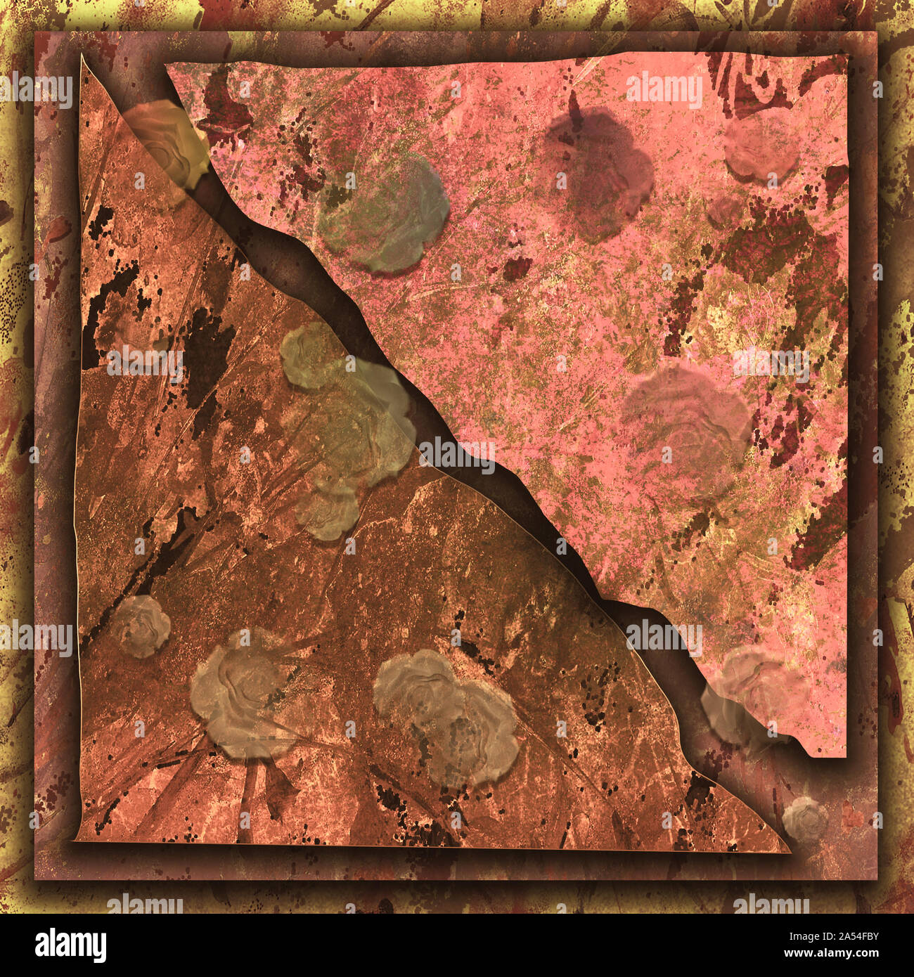 Distressed rustic layered paper. Vintage grungy old paper. Abstract ...