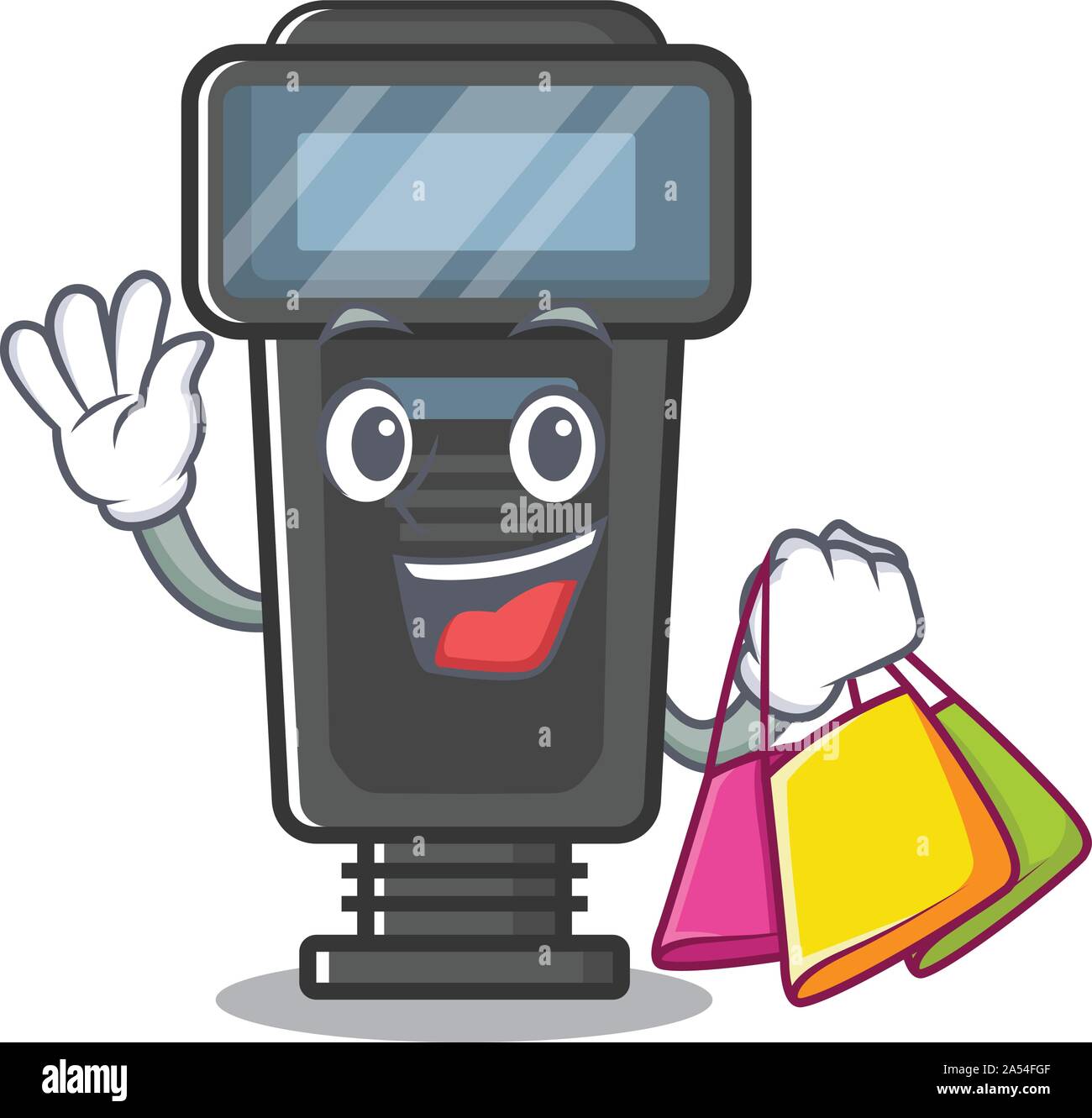 Shopping camera flash isolated with the mascot Stock Vector Image & Art ...