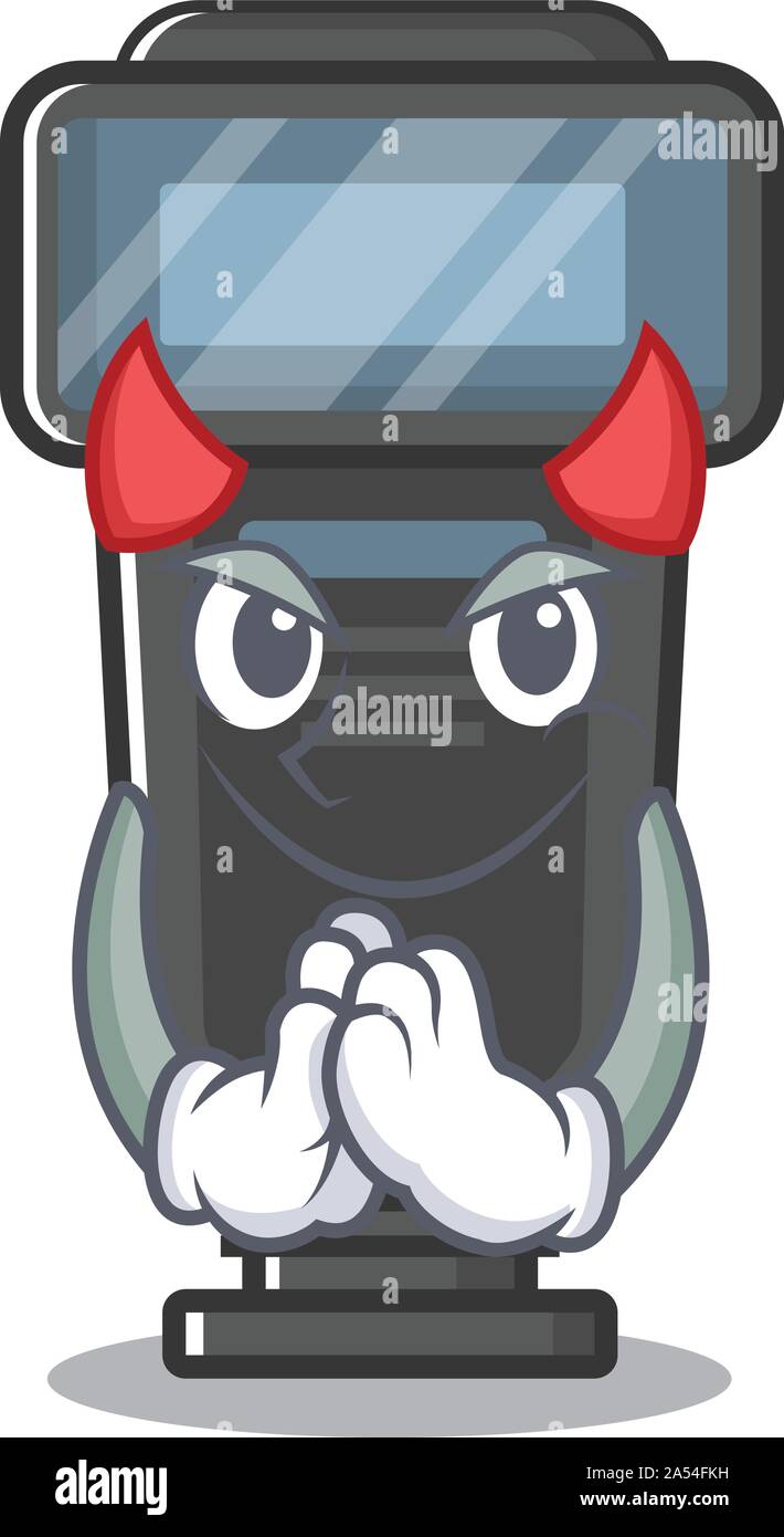 Devil camera flash in a cartoon bag Stock Vector Image & Art - Alamy